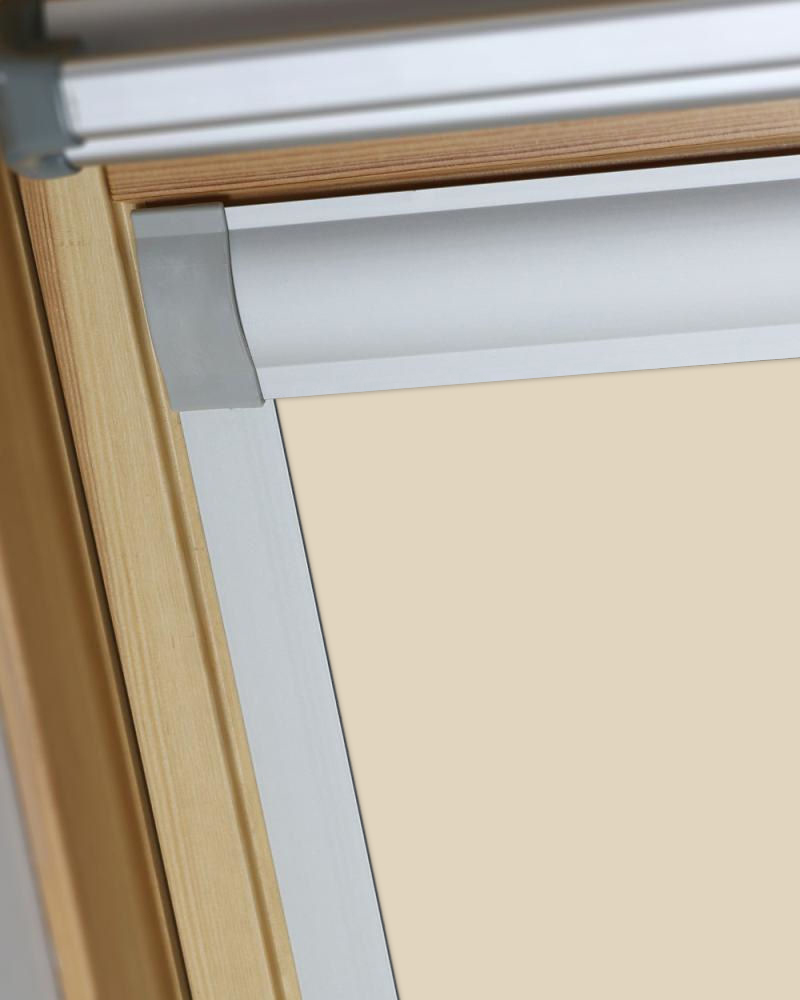 Beige thermal blackout blinds for keylite
